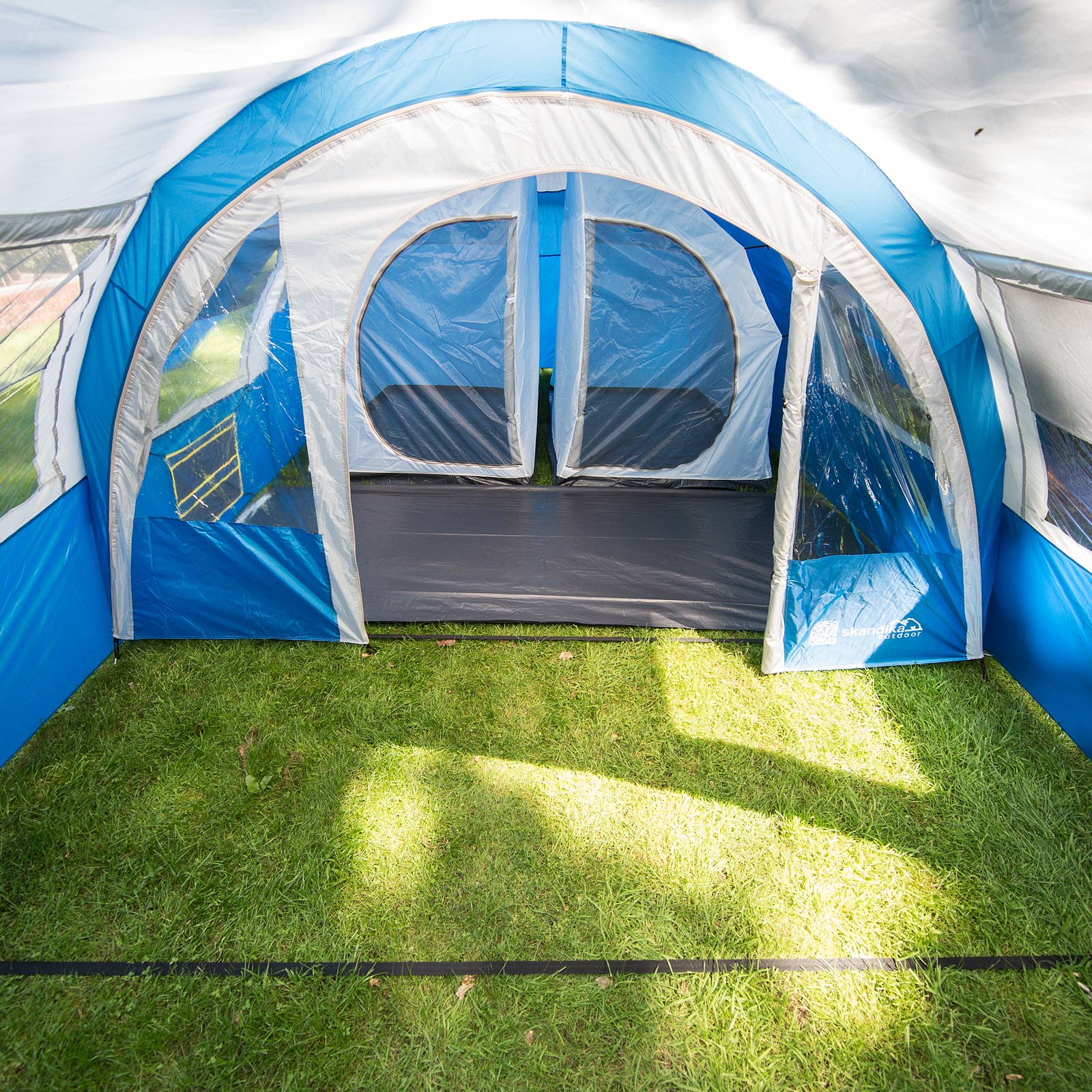 skandika Kemi 4 Personen Familienzelt Festival Tunnel 480x340 cm blau ...